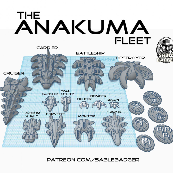 3D Printable A Billion Suns - The Anakuma Fleet of Spaceships by ...