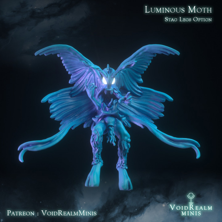 3D Printable Luminous Moth by VoidRealm Minis