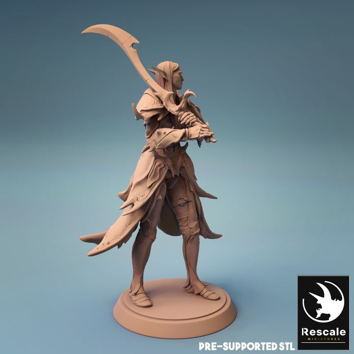 3D Printable Elf Warrior Sword rest by Rescale Miniatures