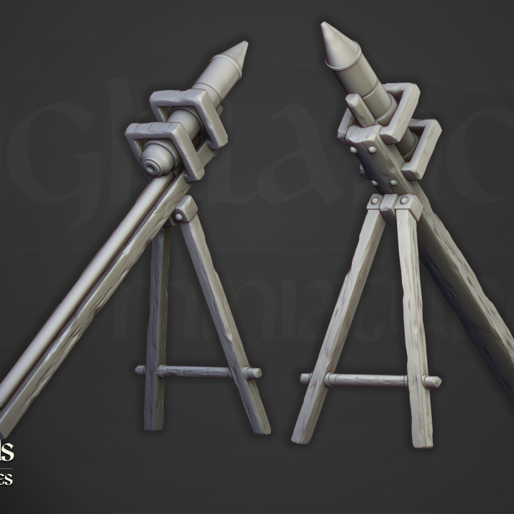 3D Printable Rocket Launcher - Highlands Miniatures by Highlands Miniatures