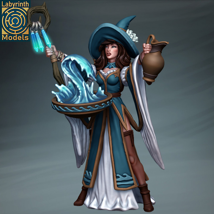 3D Printable Witches set - 32mm scale by Labyrinth Models