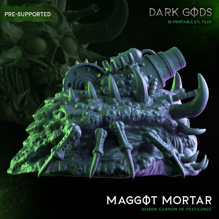 3D Printable Maggot Mortar - Dark Gods by Dark Gods