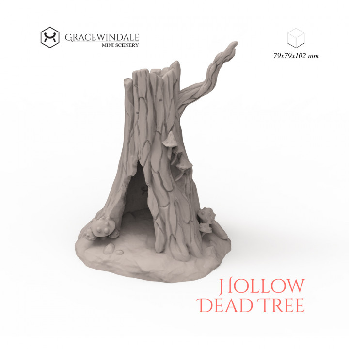 3D Printable Hollow Dead Tree by Gracewindale Mini Scenery
