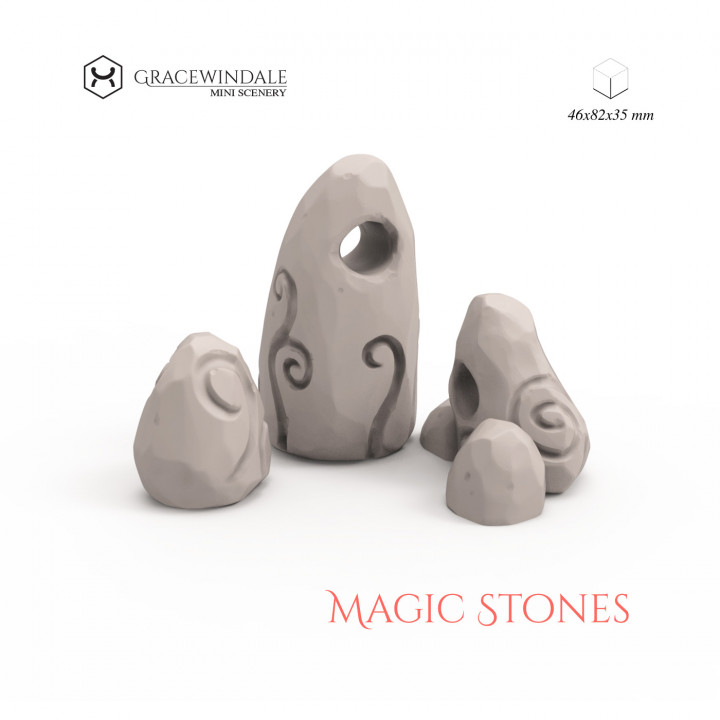 3D Printable Magic Stones by Gracewindale Mini Scenery