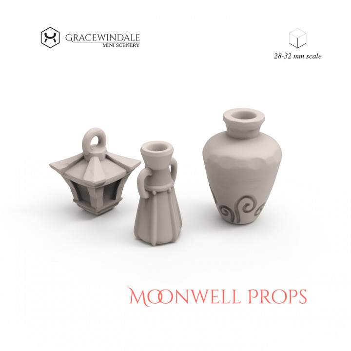3D Printable Moonwell by Gracewindale Mini Scenery