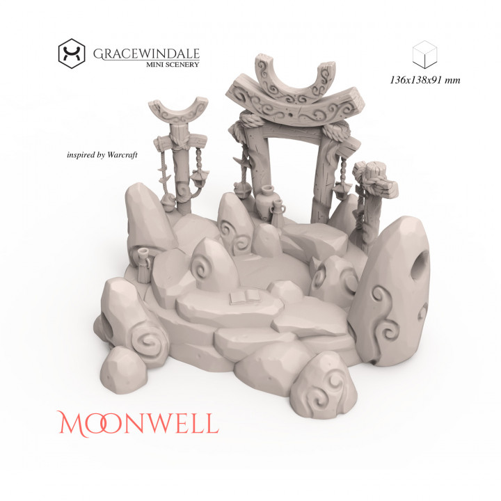 3D Printable Moonwell by Gracewindale Mini Scenery
