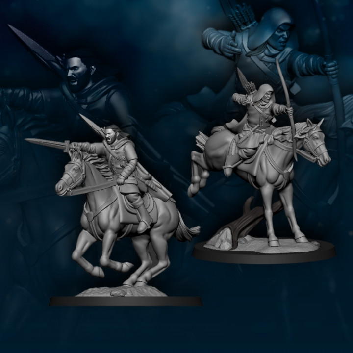 3D Printable 2x Human North Rider - Mounted | North Humans | Fantasy by ...