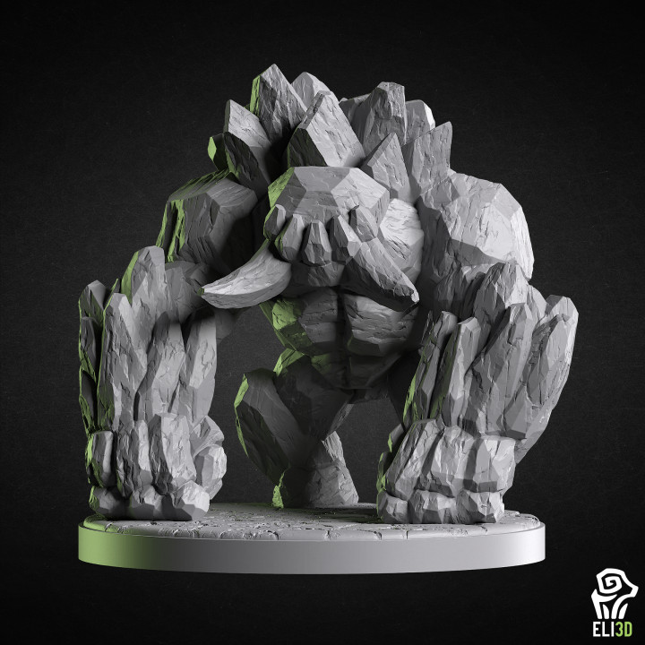 3D Printable Rock Golem by ELI 3D