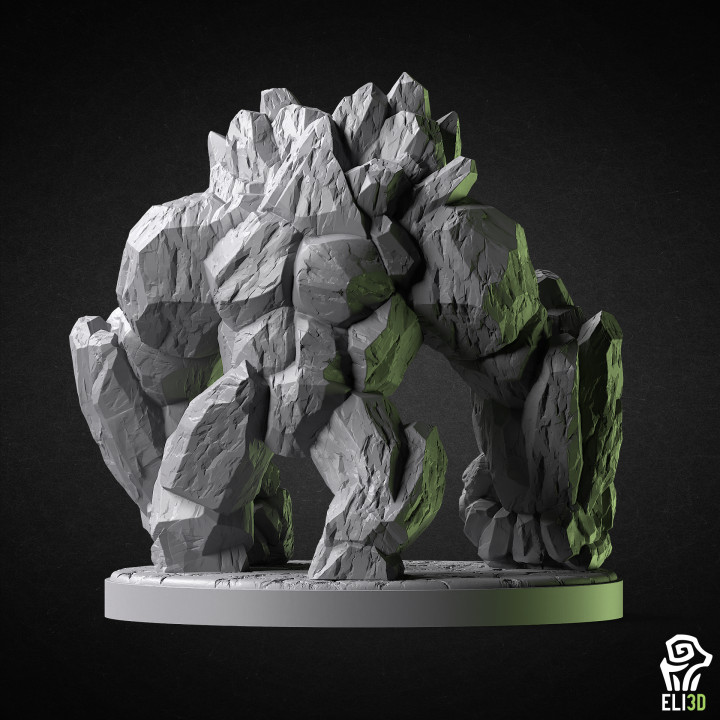 3D Printable Rock Golem by ELI 3D