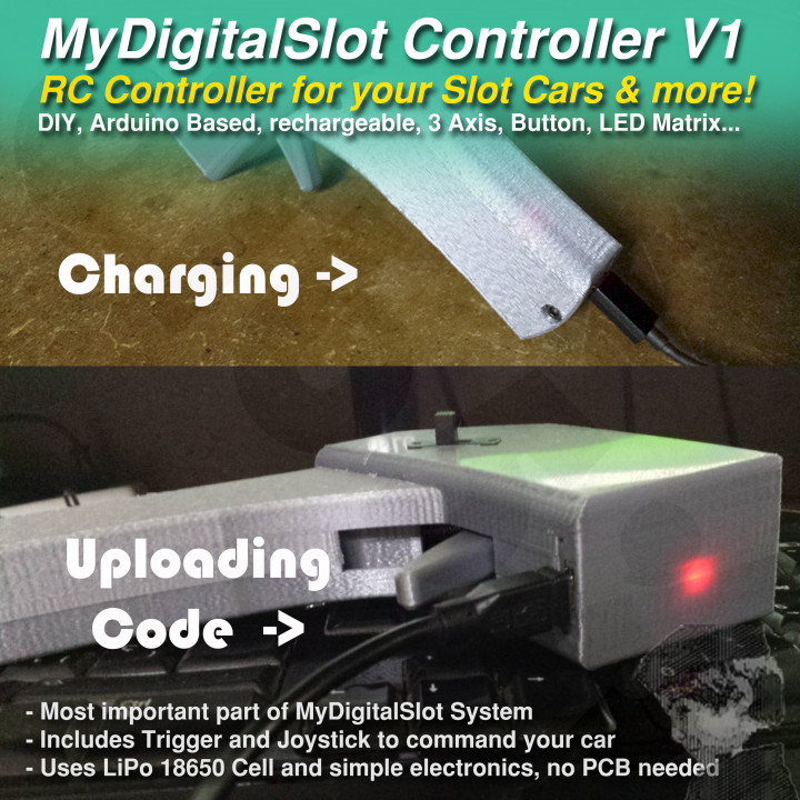 3D Printable MyDigitalSlot Basic Controller. DIY Arduino based Radio ...