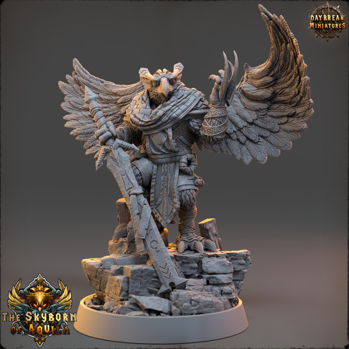 3D Printable Feero Overglide - The Skyborn of Aquila by Daybreak Miniatures