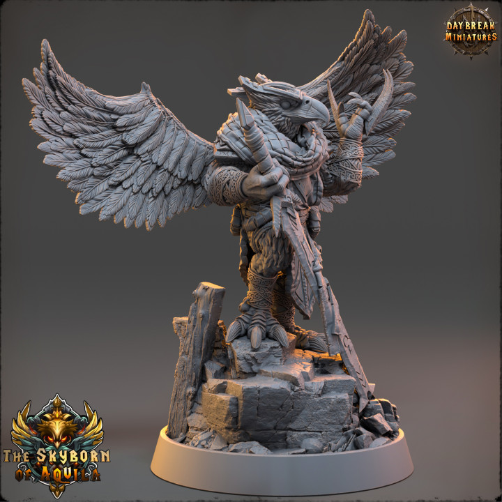 3D Printable Feero Overglide - The Skyborn of Aquila by Daybreak Miniatures