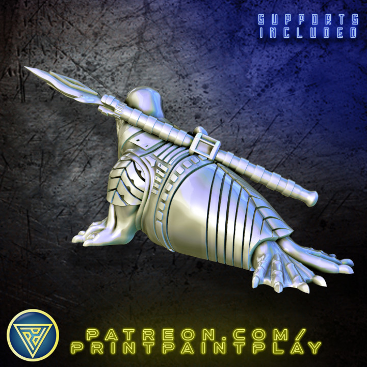 3D Printable Walrus Alien Envoy by Print Paint Play