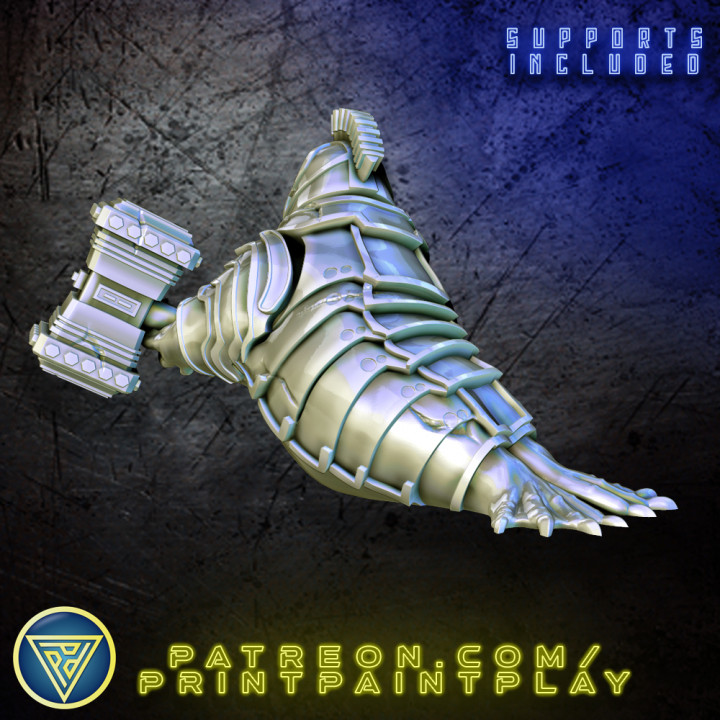 3D Printable Walrus Alien Vanguard by Print Paint Play