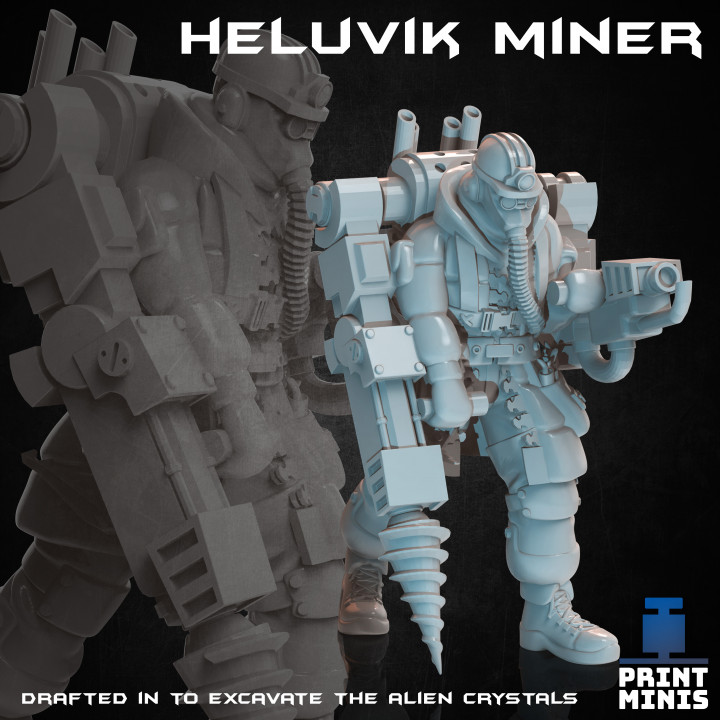 3D Printable Heluvik Miners - 3 characters - Expedition Collection by ...