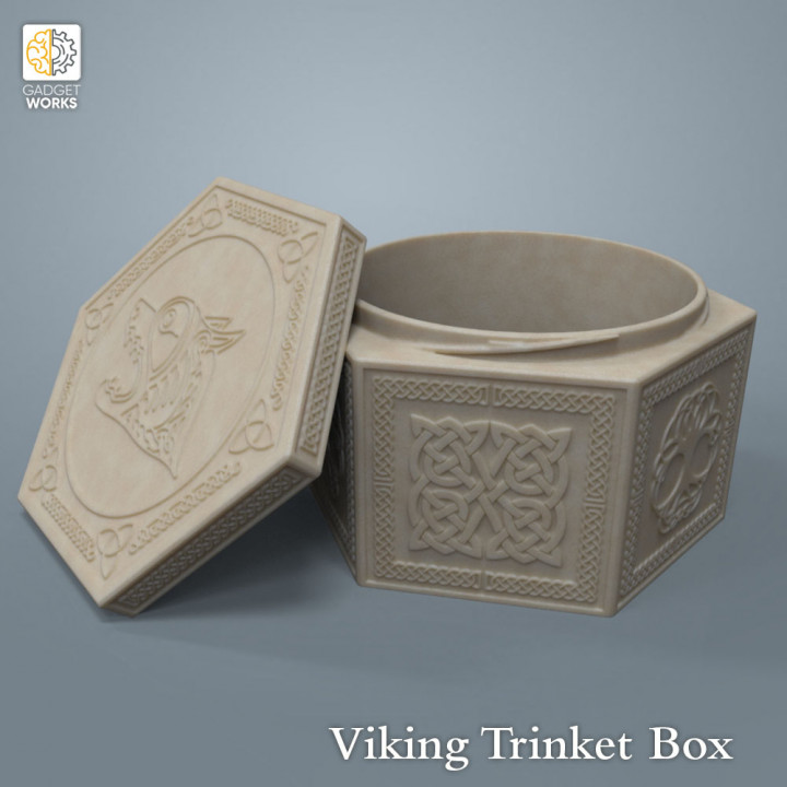 3D Printable Viking Trinket Box - Hexagonal by Gadgetworks