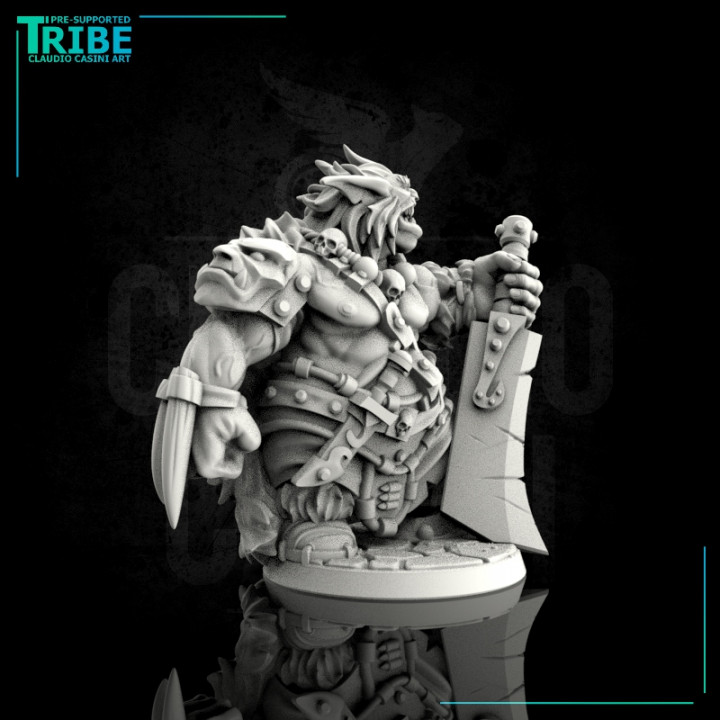 3D Printable (0060) Male warrior bugbear with big sword by Claudio ...