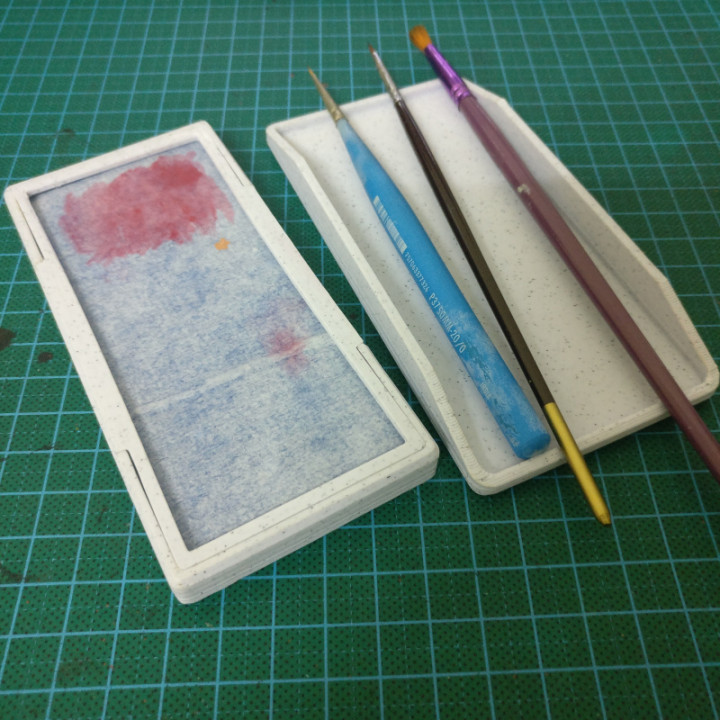 3D Printable Mini wet palette by Ronald Chua