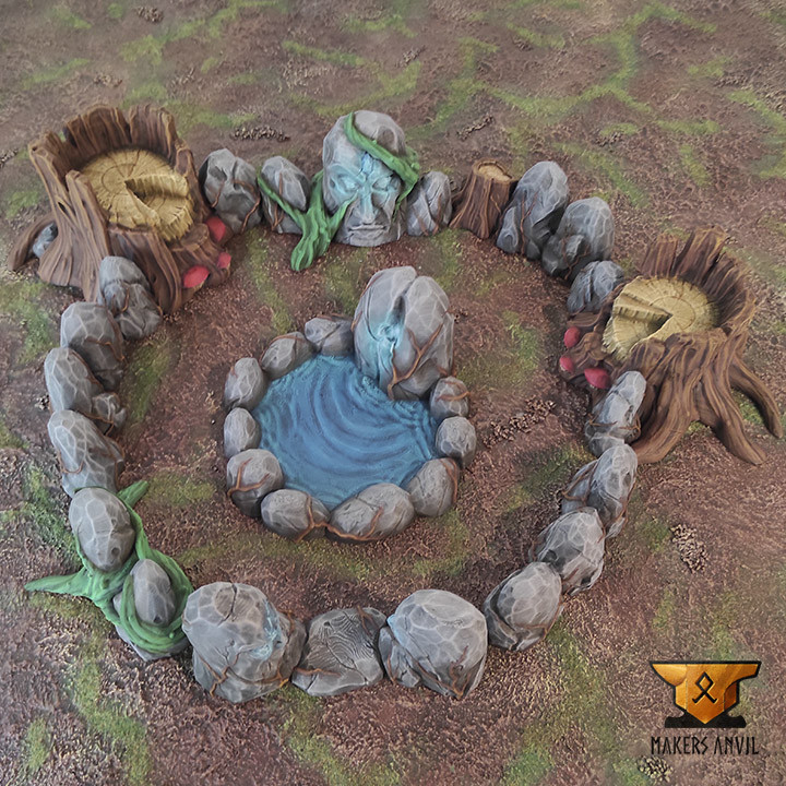 3D Printable Magical Forest - Walls and Stones by Makers Anvil