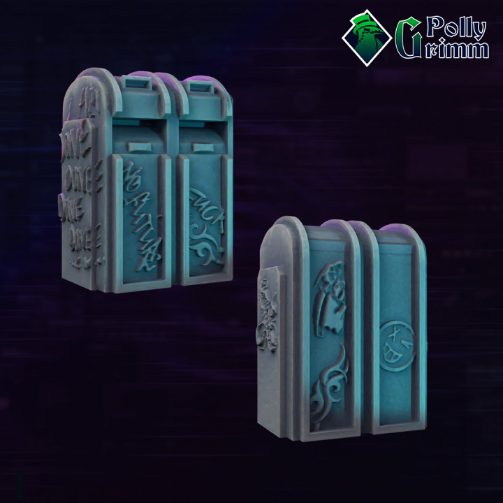 3D Printable Cyberpunk sci-fi tabletop miniature terrain. Mail box by ...