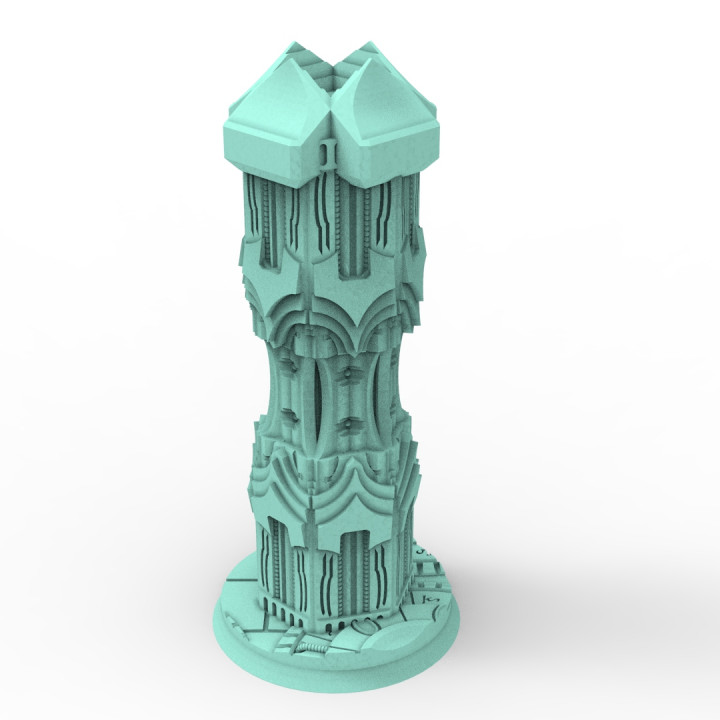 3D Printable Dark city - Objective zones & tokens by Proxywars