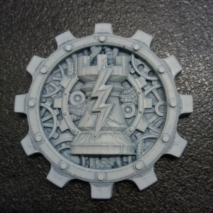 3D Printable WARHAMMER 40,000.ADEPTUS MECHANICUS.SYMBOL ORDO REDUCER by ...