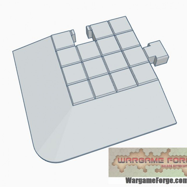 3D Printable City Block Street Tile Expansion Set: Sloped Board End ...