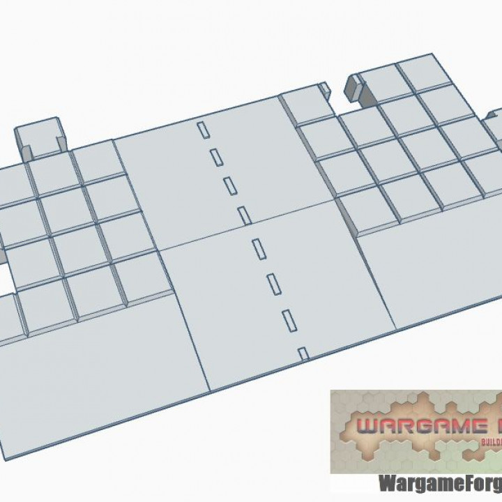 3D Printable City Block Street Tile Expansion Set: Sloped Board End ...