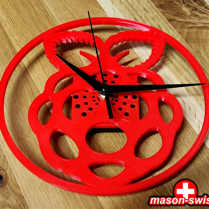 3D Printable Raspberry Pi Wall Clock by Andy Mason