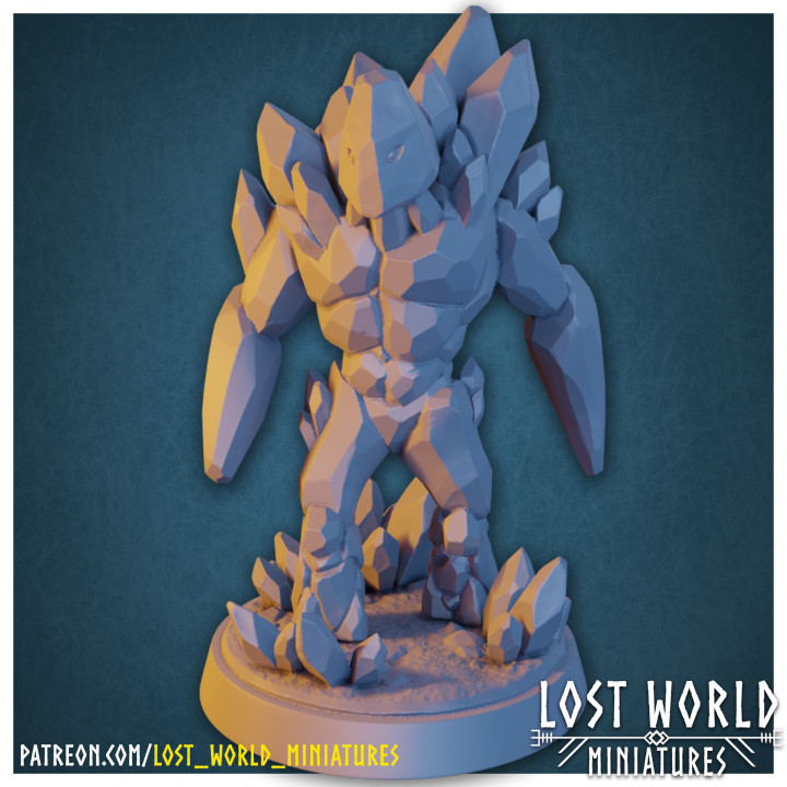 3D Printable Golem Miniatures set - Supported by Lost World Miniatures