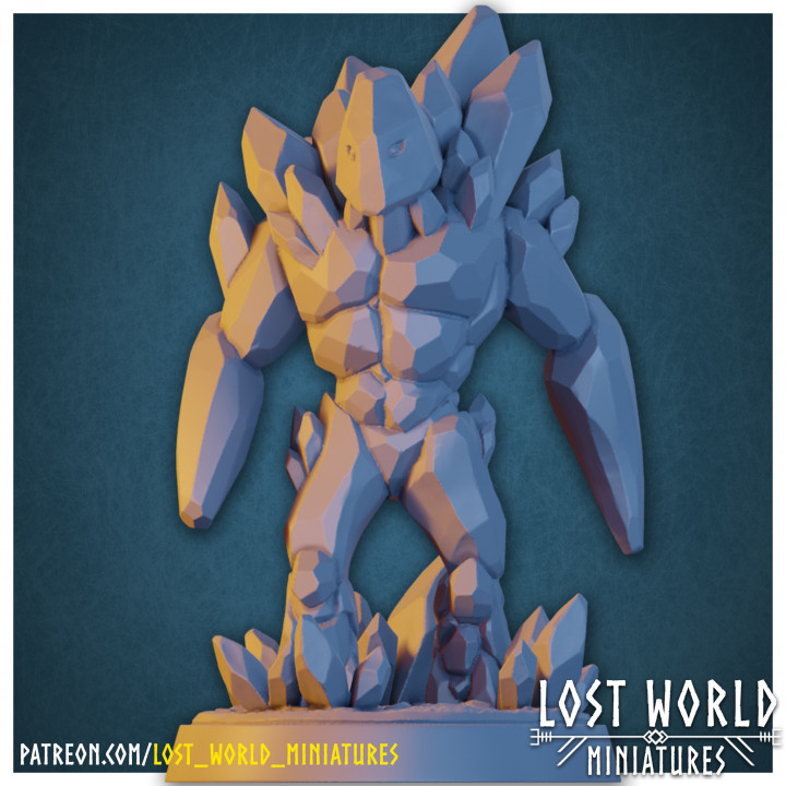 3D Printable Golem Miniatures set - Supported by Lost World Miniatures
