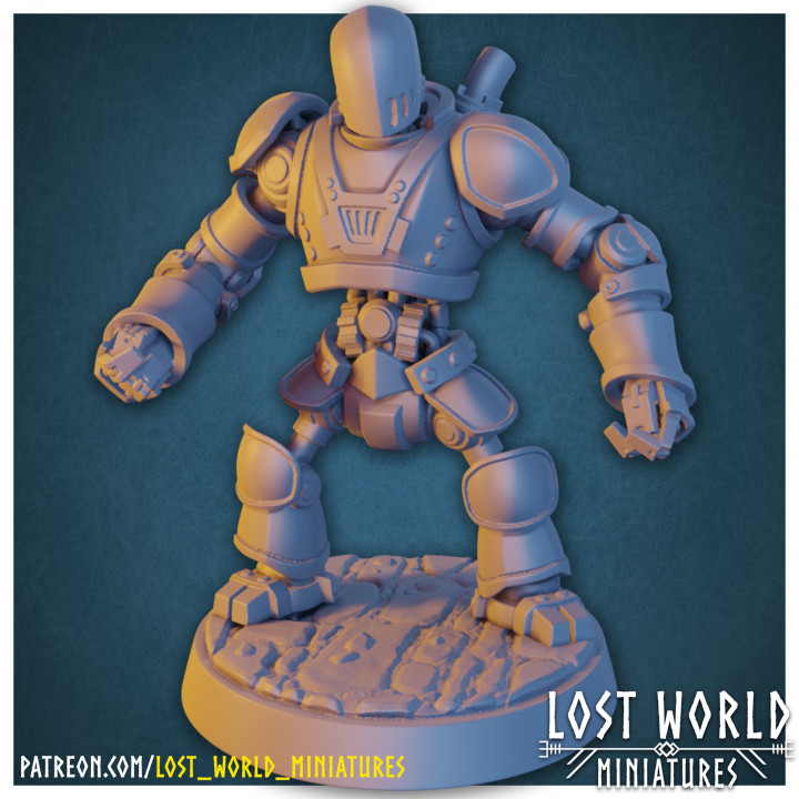 3D Printable Golem Miniatures set - Supported by Lost World Miniatures