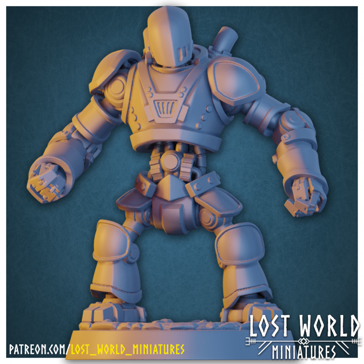 3D Printable Golem Miniatures set - Supported by Lost World Miniatures