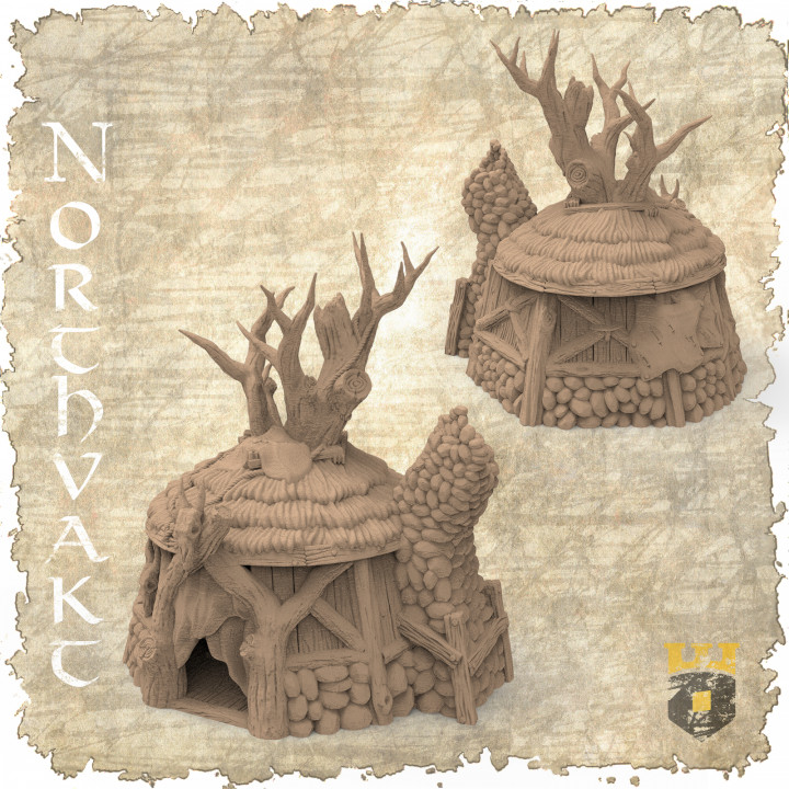 3D Printable Northvakt - Shaman hut by 3Dlayeredscenery