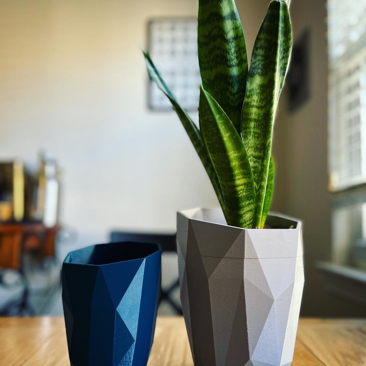 3D Printable Low Poly Planter by Bradley Shaw