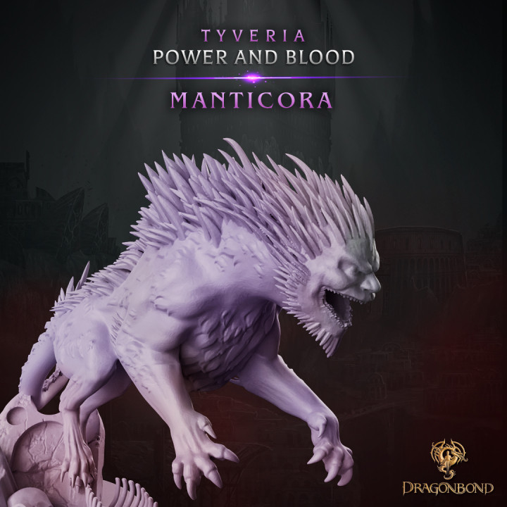 3D Printable Manticora (2 poses) by Draco Studios