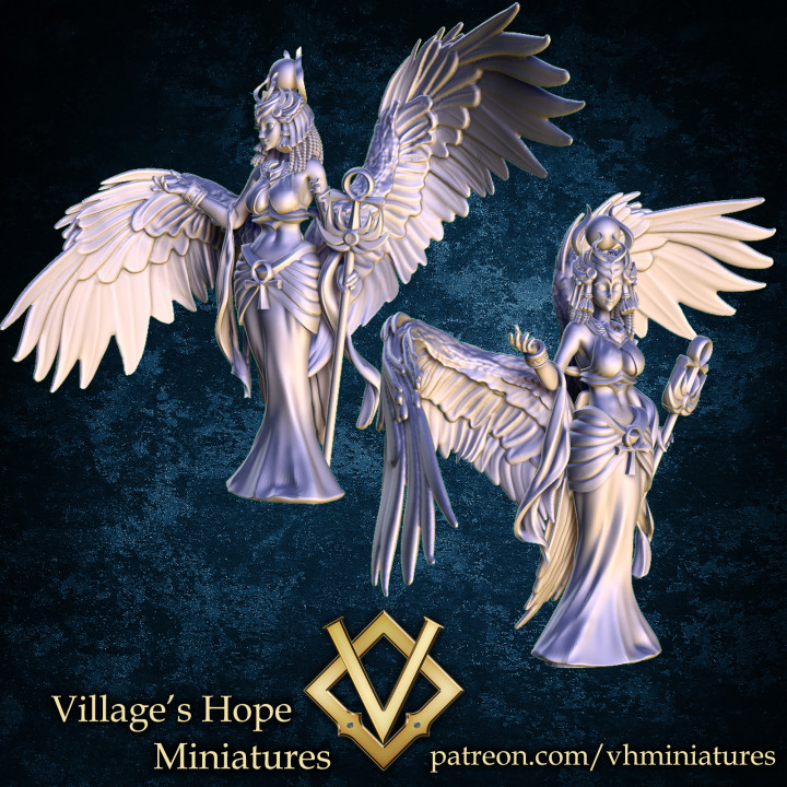 3D Printable Isis ,goddess of healing and magic (75&35mm. scale) by ...