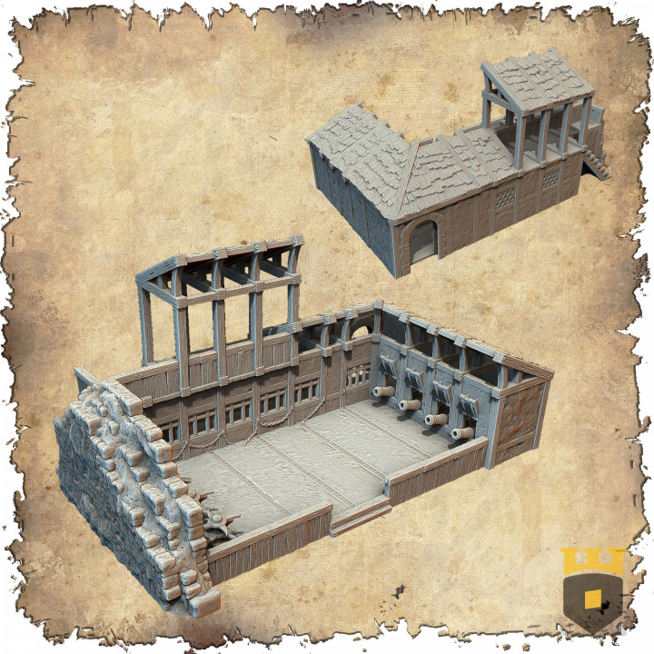 3D Printable Leichheim - Backalley arena by 3Dlayeredscenery