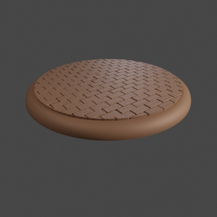 3D Printable 75mm Brick Base by Print Paint Brew Repeat
