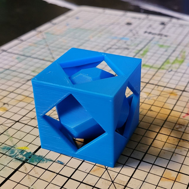 3D Printable Impossible Trapped Box by Tyler Martin