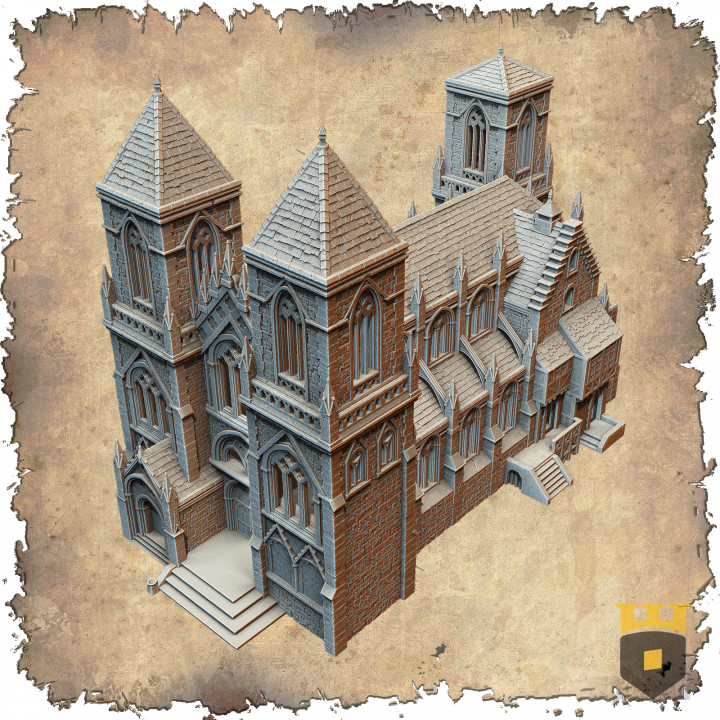 3D Printable Leichheim - Church by 3Dlayeredscenery