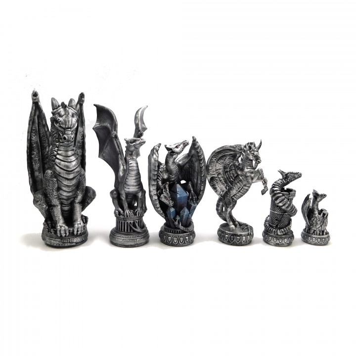 3D Printable Dragon Chess!: The complete set by Louise Driggers