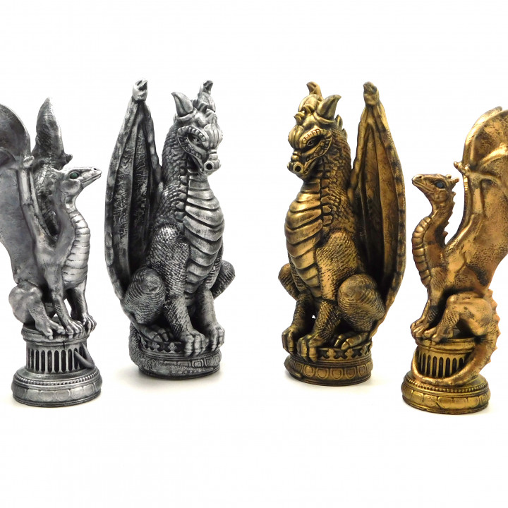 3D Printable Dragon Chess!: The complete set by Louise Driggers