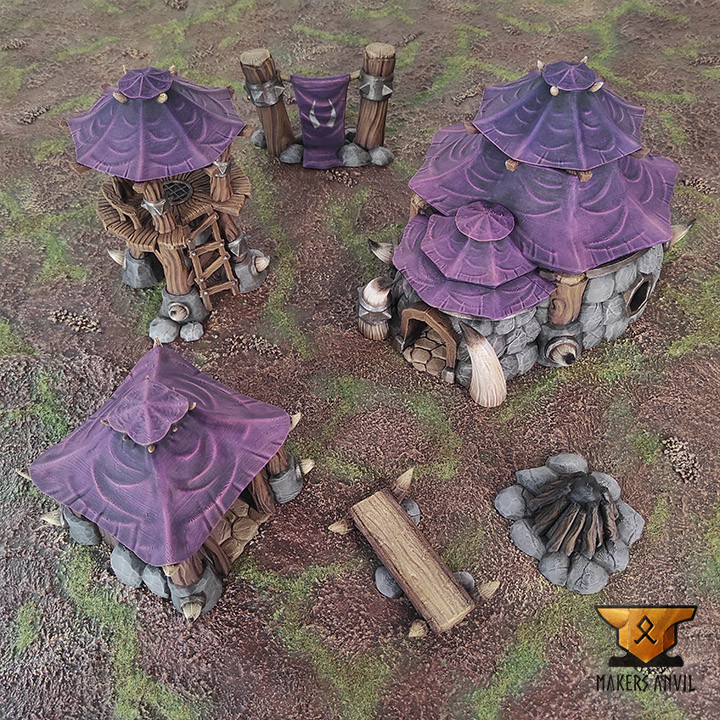 3D Printable Orc Camp - Full Set by Makers Anvil