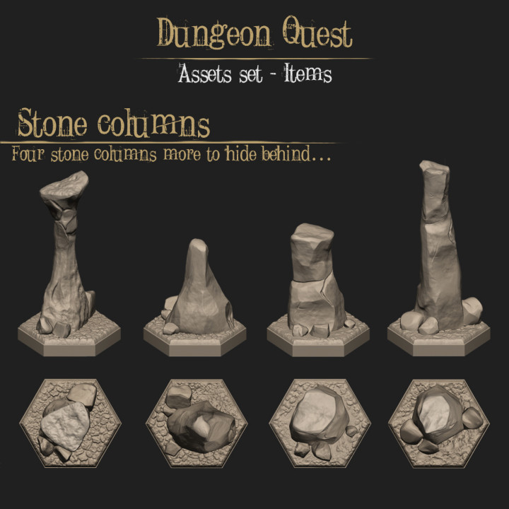 3D Printable Stone columns by z.axis.factory