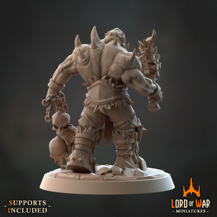 3D Printable Orc Torchman Modular (Presupported) by Lord of War Miniatures