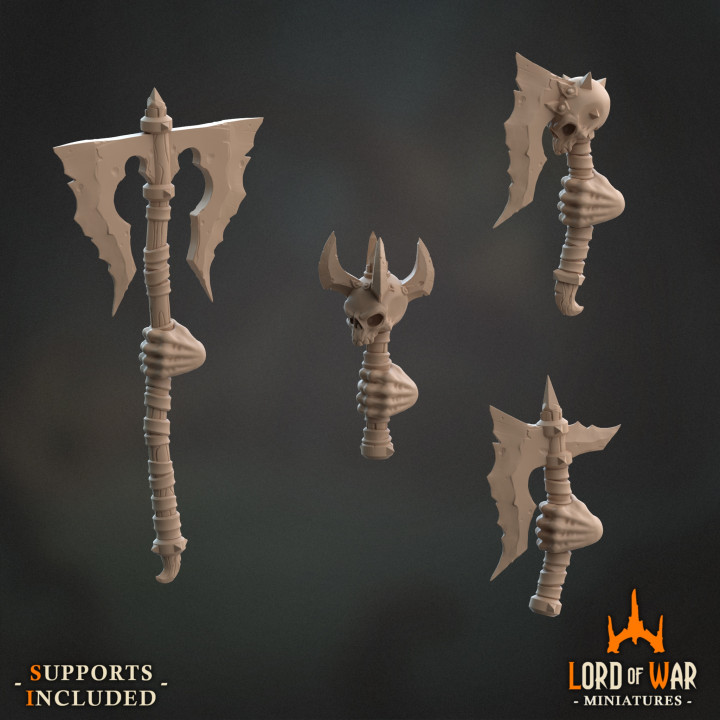 3D Printable Orc Torchman Modular (Presupported) by Lord of War Miniatures