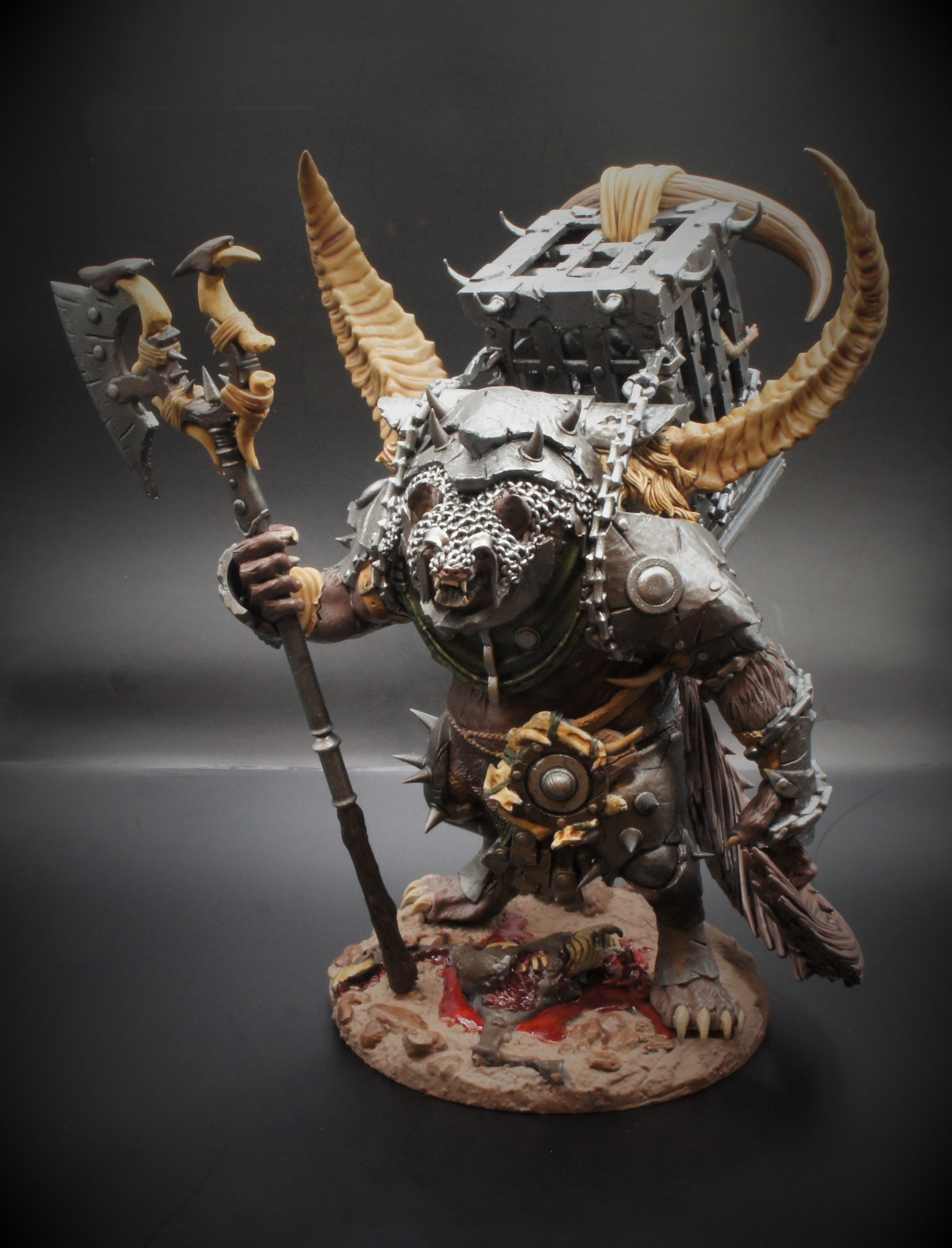 3D Printable Kaftar - Gnollrat Slaver by Archvillain Games