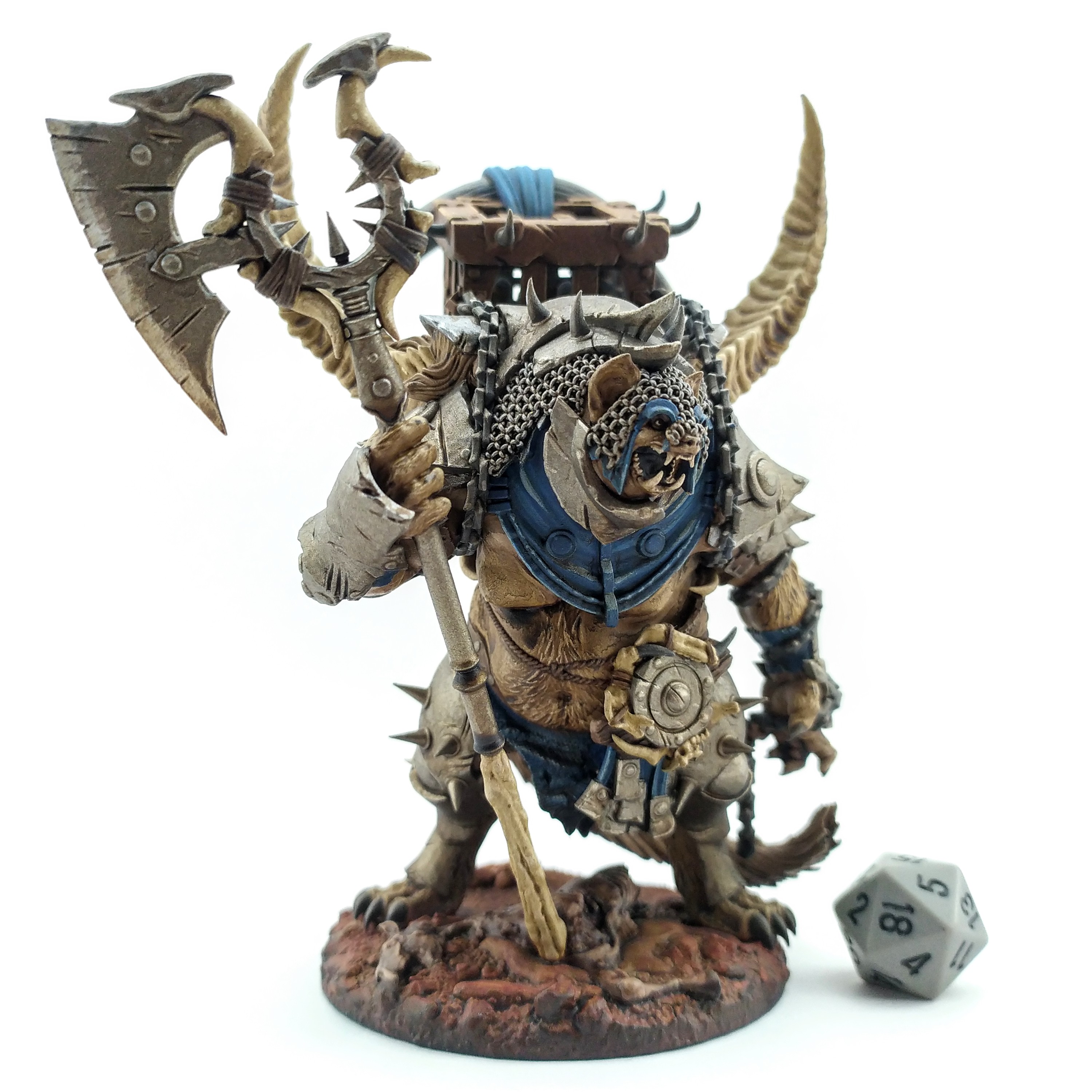 3D Printable Kaftar - Gnollrat Slaver by Archvillain Games