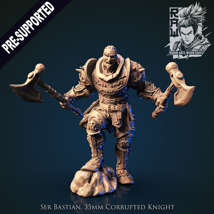 3D Printable Ser Bastian - Corrupted Knight by Ronin Arts Workshop